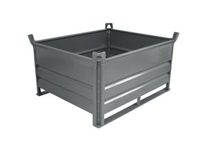 4251572702557 - Heson Stapelbehälter mit Kufen LxB 1200 x 1000 mm Traglast 1000 kg grau ab 10 Stk
