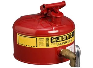 0697841140578 - Sicherheits-Abfüllbehälter mit Zapfhahn Stahlblech Volumen 95 l rot lackiert Justrite