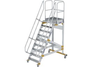 4031405931954 - Munk Günzburger Steigtechnik MUNK Plattformtreppe fahrbar 60° Stufenbreite 800mm 9 Stufen