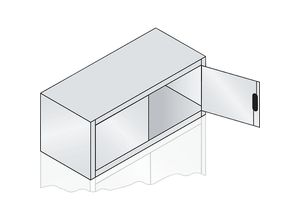 4062084807186 - ACURADO Aufsatzschrank mit Flügeltüren HxBxT 500 x 1200 x 500 mm lichtgrau C+P