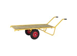 7350074805807 - Schwerlastwagen KM129 615x2326x775mm (BxLxH) bis 500kg belastbar 2 Bockrollen gelb 7350074805807 Kongamek