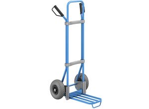 4061753077196 - eurokraft pro Sackkarre blau Paketschaufel-BxT 430 x 250 mm blau mit Griff PU-Bereifung ab 5 Stk