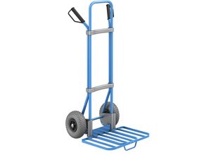 4061753077202 - eurokraft pro Sackkarre blau Paketschaufel-BxT 430 x 450 mm blau mit Griff PU-Bereifung ab 5 Stk