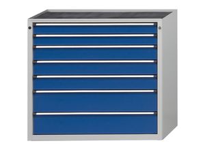 4014641404161 - Schubladenschrank ohne Platte Breite 1060 mm Schubladentraglast 200 kg 7 Schubladen Front enzianblau ANKE