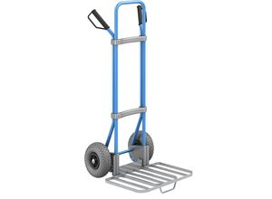 4061753077288 - eurokraft pro Sackkarre blau Paketschaufel-BxT 430 x 450 mm verzinkt mit Griff PU-Bereifung ab 5 Stk