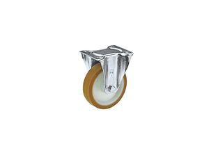4053357010204 - Polyurethan-Reifen auf Polyamid-Felge Rad-Ø x Breite 125 x 38 mm Tragfähigkeit 180 kg Bockrolle mit Rollenlager Wicke