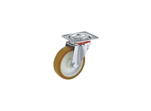 4053357013465 - Polyurethan-Reifen auf Polyamid-Felge Rad-Ø x Breite 100 x 35 mm Bauhöhe 128 mm Lenkrolle mit Gleitlager Wicke