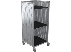 4260581620103 - Etagenwagen TOWER aus Alu-Profil LxBxH 724 x 724 x 1700 mm Tragfähigkeit 350 kg ab 5 Stk kaiserkraft