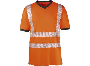 4031301057819 - Warnschutz T-Shirt leuchtorange   grau Größe S ab 10 Stk kaiserkraft