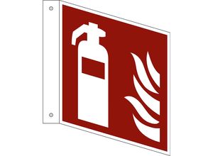 4061466069969 - Brandschutzzeichen Feuerlöscher VE 10 Stk Kunststoff Fahnenschild 150 x 150 mm