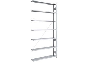4250623788182 - eurokraft pro Großfach-Steckregal verzinkt Höhe 3000 mm Feldlast 1700 kg leichte Bauart Anbauregal BxT 1300 x 300 mm