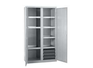 4031068146672 - Umweltschrank ohne Türlochung HxBxT 1800 x 1000 x 500 mm 7 Wannenböden lichtgrau   lichtgrau kaiserkraft
