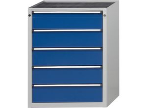 4014641403812 - Schubladenschrank ohne Platte Breite 760 mm 5 Schubladen Front enzianblau ANKE