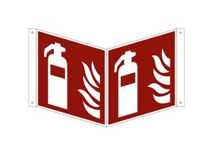 4061466027648 - Brandschutzzeichen Feuerlöscher VE 10 Stk Aluminium Nasenschild 200 x 200 mm