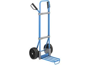 4061753077554 - eurokraft pro Sackkarre blau Paketschaufel-BxT 430 x 250 mm blau mit Griff Vollgummibereifung ab 5 Stk