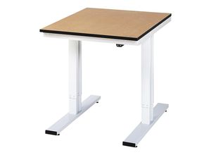 4040376067555 - Rau Werktisch Adlatus elektrisch höhenverstellbar 22 mm MDF-Platte bis 300 kg B 750 x T 1000 x H 720-1120 mm braun lichtgrau