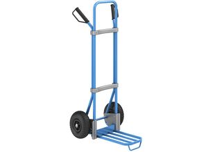 4061753077912 - eurokraft pro Sackkarre blau Paketschaufel-BxT 430 x 250 mm blau mit Griff Luftbereifung ab 5 Stk