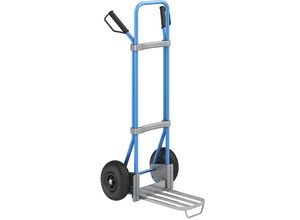 4061753077998 - eurokraft pro Sackkarre blau Paketschaufel-BxT 430 x 250 mm verzinkt mit Griff Luftbereifung ab 5 Stk