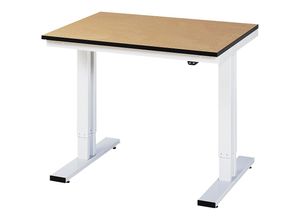 4040376067036 - Rau Werktisch Adlatus elektrisch höhenverstellbar 22 mm MDF-Platte bis 300 kg B 1000 x T 800 x H 720-1120 mm braun lichtgrau