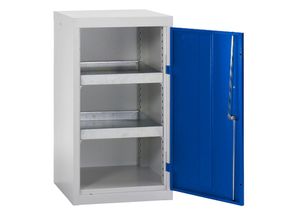 4031068146337 - Umweltschrank ohne Türlochung HxBxT 900 x 500 x 500 mm 2 Wannenböden lichtgrau   enzianblau