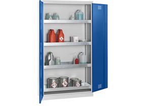4061753275646 - eurokraft pro Umweltschrank mit 4 Wannenböden Türen enzianblau