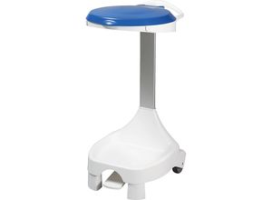 4250128203692 - Pedal-Müllsackständer mit Rollen mit 2 Bockrollen 2 Standfüße blau kaiserkraft