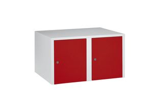 4250618223186 - Aufsatzschrank 2 Abteile HxBxT 445 x 800 x 500 mm feuerrot