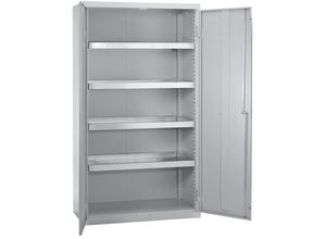 4031068144012 - Umweltschrank ohne Türlochung HxBxT 1800 x 1000 x 500 mm 4 Wannenböden lichtgrau   lichtgrau kaiserkraft