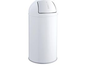 4012086091663 - Push-Abfallbehälter 30 l Weiß Abfallbehälter für Büro Abfallbehälter - Farbe Abfallbehälter weiß