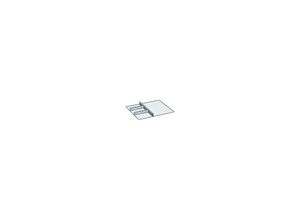 7612269039542 - LISTA Einteilungs-Set für Schubladenmaße 612 x 612 mm Aluminium 1 Schlitzwand 2 Trennbleche Fronthöhe 250 mm