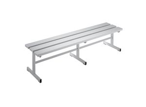 4250618237480 - Garderobenbank einseitig PVC-Leisten T-Fuß lichtgrau Länge 1500 mm Wolf