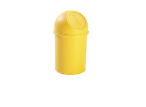 4012086061123 - helit Abfallbehälter the flip 6 Liter Formschöner Push-Mülleimer aus stoßfestem Kunststoff Farbe gelb