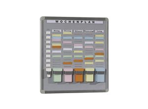 4052301005563 - T-Card Systemtafel Hartschaum-Trägerplatte grau BxH 468 x 458 mm mit 20 Fächern und 5 Reihen EICHNER