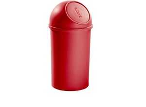 4012086061215 - helit Push-Abfallbehälter aus Kunststoff Volumen 25 l HxØ 615 x 315 mm rot VE 3 Stk