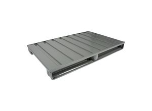 4251572704957 - Heson Stahlflachpalette LxB 1000 x 800 mm Traglast 2000 kg mausgrau ab 10 Stk