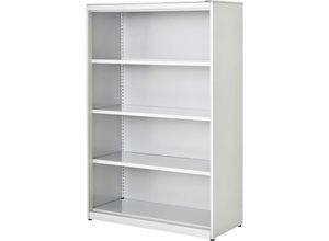4250633327821 - mauser Kombi-Regal HxBxT 1516 x 1000 x 432 mm Stahlplatte 3 Fachböden reinweiß