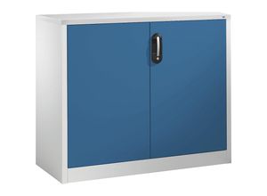 4055404480633 - ACURADO Akten-Sideboard 2 Ordnerhöhen HxBxT 1000 x 1200 x 400 mm lichtgrau   enzianblau