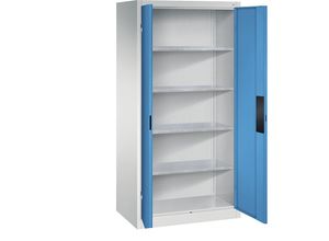 4064615162863 - Werkstatt-Schwerlastschrank Breite 930 mm Tiefe 600 mm Tür lichtblau