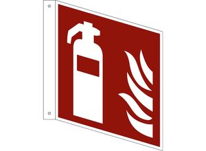 4061466070200 - Brandschutzzeichen Feuerlöscher VE 10 Stk Aluminium Fahnenschild 200 x 200 mm