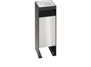 4030695214655 - VAR Abfallsammler Ascher mit Lochblechabdeckung ohne Dach schwarzgrau
