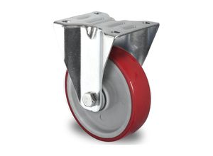 4260475213343 - eurokraft basic PU-Reifen rot auf Polyamidfelge Rad-Ø x Breite 200 x 46 mm ab 2 Stk Bockrolle