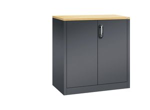 4060061358157 - ACURADO Akten-Sideboard 2 Ordnerhöhen HxBxT 1000 x 930 x 500 mm schwarzgrau   schwarzgrau