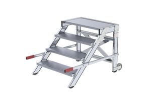 4031405500174 - MUNK Günzburger Steigtechnik Guenzburger Steigtechnik 50017 Aluminium Treppe fahrbar Arbeitshöhe (max) 28 m Silber 28 kg