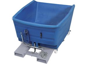4055661013728 - Schwerlast-Kippbehälter aus PE Volumen 05 m³ blau kaiserkraft