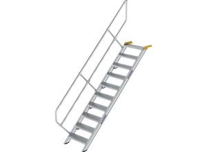 4031405002500 - Munk Günzburger Steigtechnik MUNK Treppe 45° inkl einen Handlauf 600mm Stufenbreite 10 Stufen