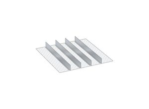 7612269003338 - LISTA Schubladeneinteilungsmaterial-Set 4 Trennwände für Fronthöhe 150 mm