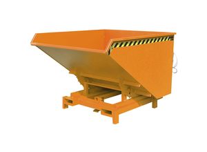 4052462027701 - eurokraft pro Schwerlast-Kippbehälter Volumen 21 m³ Traglast 4000 kg orange RAL 2000