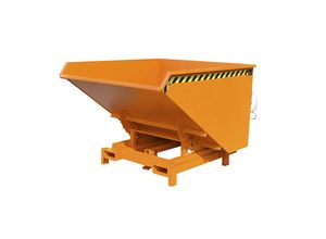 4052462027633 - eurokraft pro Schwerlast-Kippbehälter Volumen 17 m³ Traglast 4000 kg orange RAL 2000