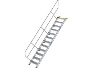 4031405002524 - Munk Günzburger Steigtechnik MUNK Treppe 45° inkl einen Handlauf 600mm Stufenbreite 12 Stufen