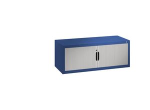 4059096870574 - Rollladen-Aufsatzschrank HxBxT 450 x 1200 x 420 mm enzianblau   lichtgrau